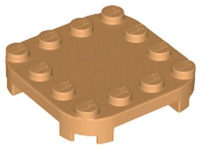 Деталь Lego 66792 Plate, Modified 4 x 4 with Rounded Corners and 4 Feet