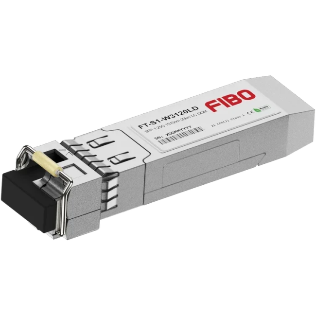 FIBO FT-S1-W3120LD Трансивер/ FIBO FT-S1-W3120LD SFP модуль WDM, 1.25G, 20 км, TX 1310 нм, RX 1550 нм, LC, DDM
