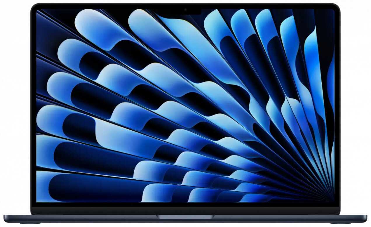 Ноутбук Apple MacBook Air 15 (M5, 10C CPU/10C GPU, 16Gb, 1Tb SSD), mdvk4, Midnight (Черный)