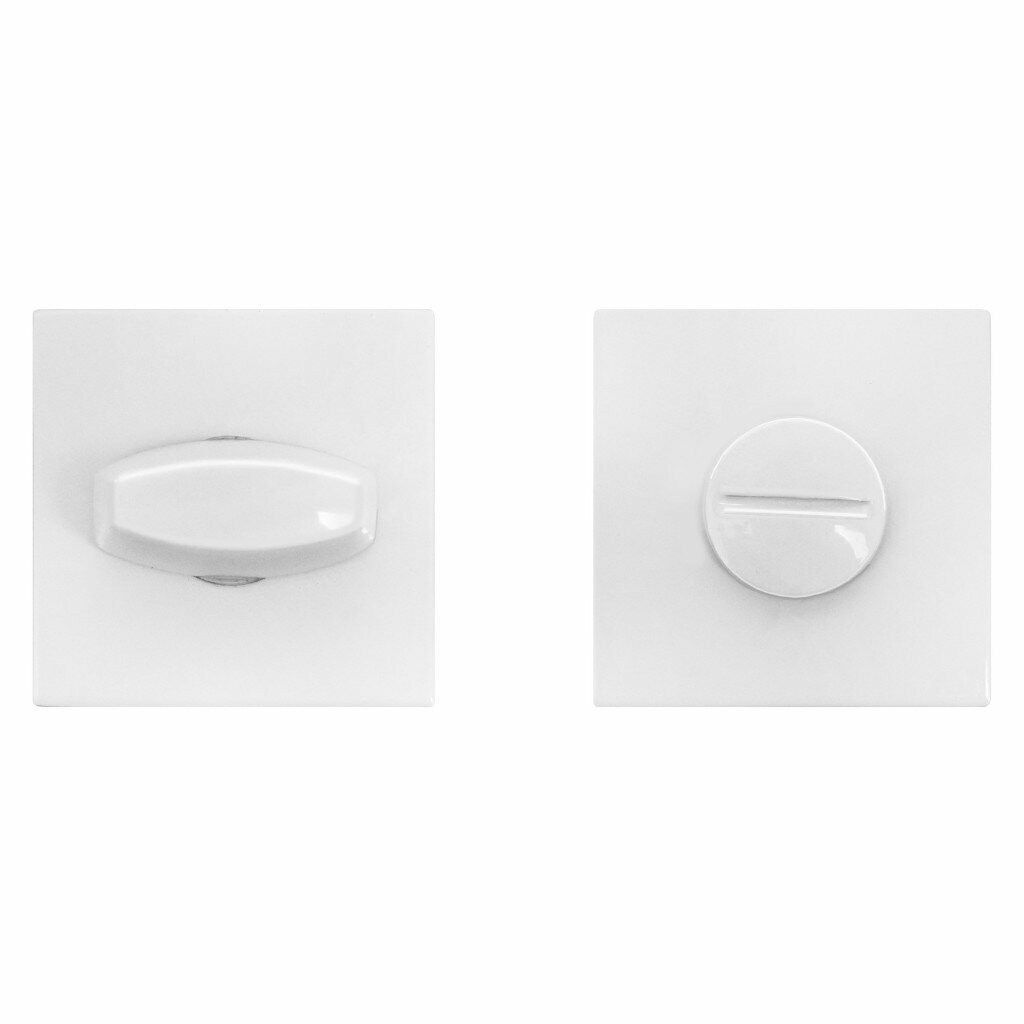 Фиксатор для ручки защелки Аллюр BK-S2 W (61110) белый, артикул 13 852. Надежная дверная фурнитура для вашего дома.