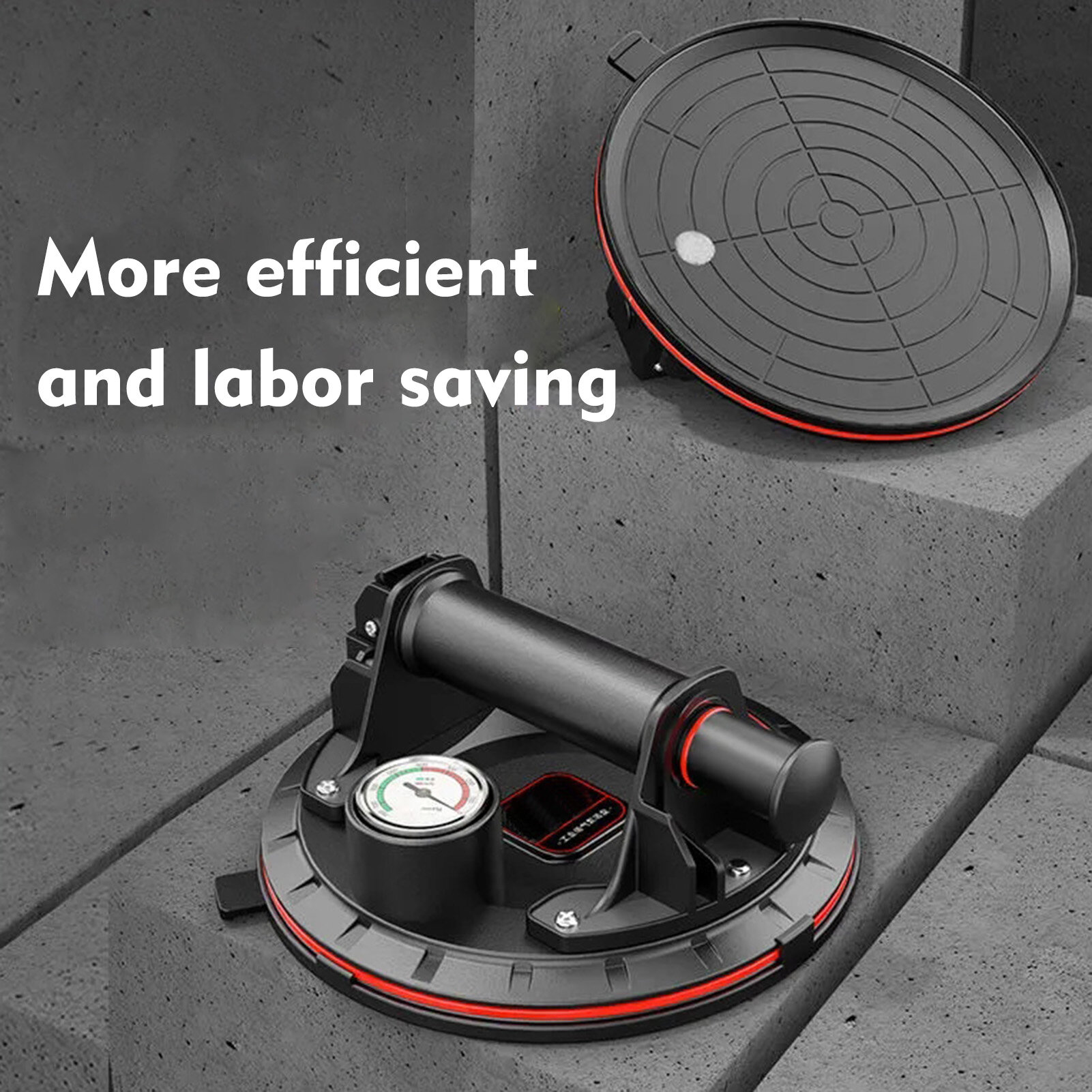 8" вакуумный подъемник для стекла с манометром