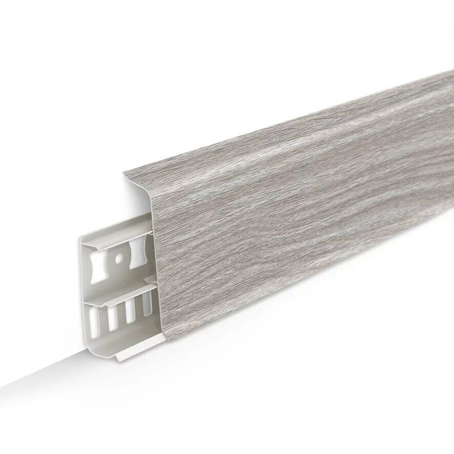 Пластиковый плинтус Идеал Деконика 70 мм Орех антик 294, 1 шт.