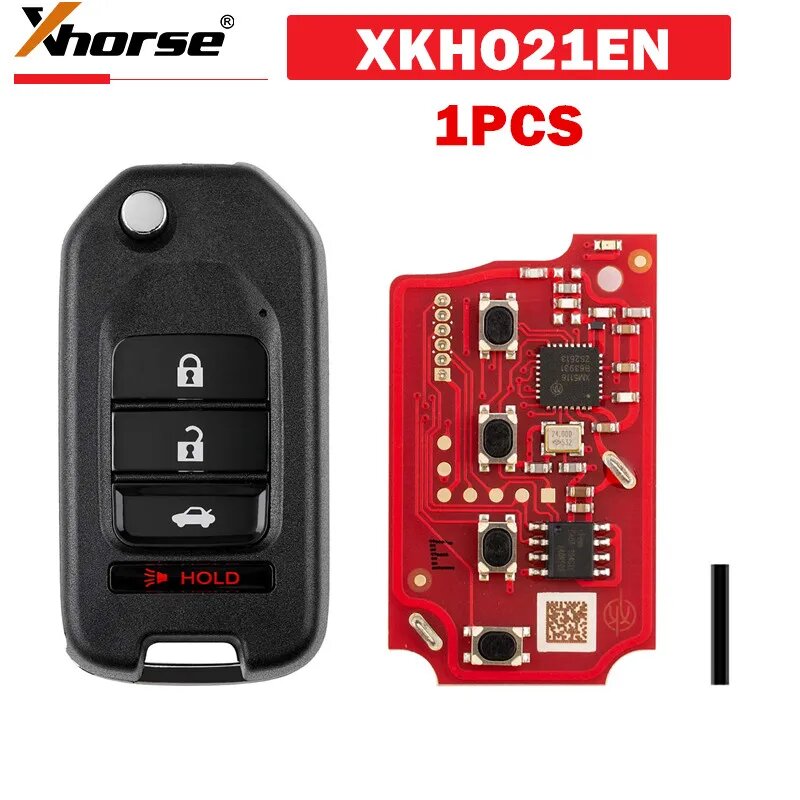 1 шт. универсальный брелок-ключ Xhorse XKHO21EN с 3+1 кнопками для Honda (для VVDI Key Tool), английская версия