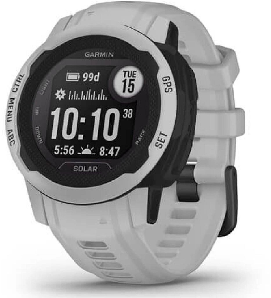 Смарт-часы Garmin Instinct 2 Solar 40мм 0.9" AMOLED корп. черный/серый рем. серый (010-02564-01)