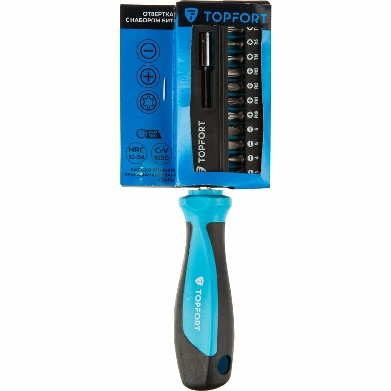 Отвертка с набором бит, 13 предметов Topfort (557113), 1674437