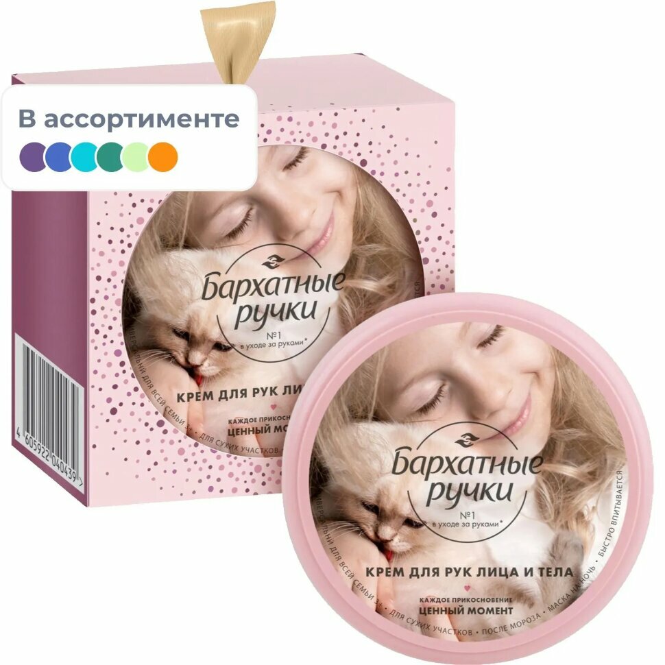 Подарочный набор Бархатные ручки женский крем для рук, лица и тела, 2371341