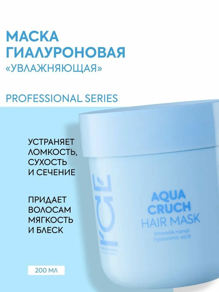 ICE by Natura Siberica Маска для волос профессиональная увлажняющая гиалуроновая, восстанавливающая 200 мл