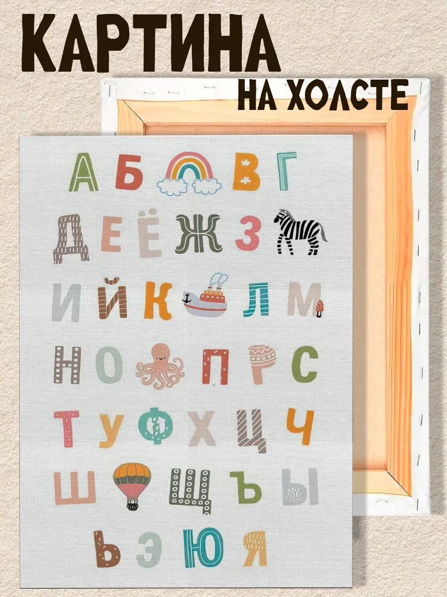 Картина на стену в детскую комнату Алфавит