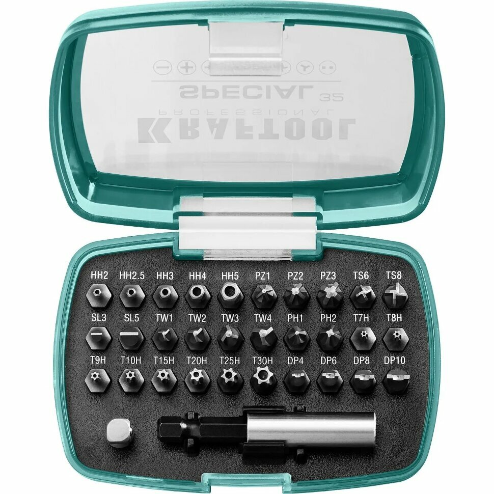 Набор бит специальных KRAFTOOL  SPECIAL-32 предмета, Cr-Mo (2610-H32), 1711811