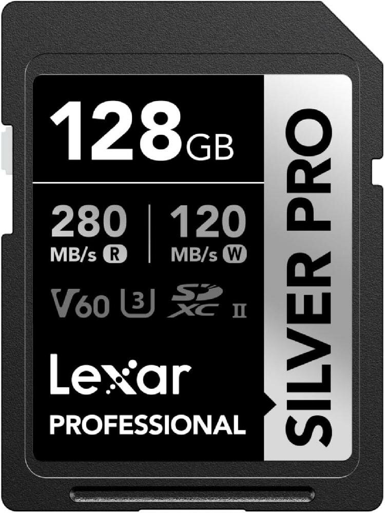 Карта памяти Lexar Professional Silver PRO SDXC 128GB UHS-II U3 V60 R280/W120MB/s