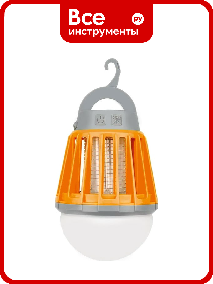 Антимоскитный кемпинговый фонарь REXANT R20 USB, холодный белый свет, аккумулятор с micro‑USB, световой охват вокруг