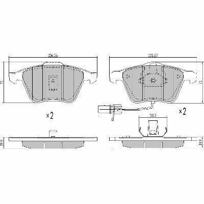 Колодки тормозные спереди SAT ST-8E0 698 151 G Audi A4 00-09 / A6 97-10