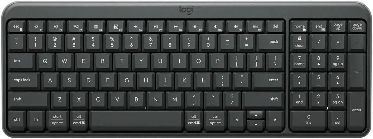 Клавиатура беспроводная Logitech K250, графитовый