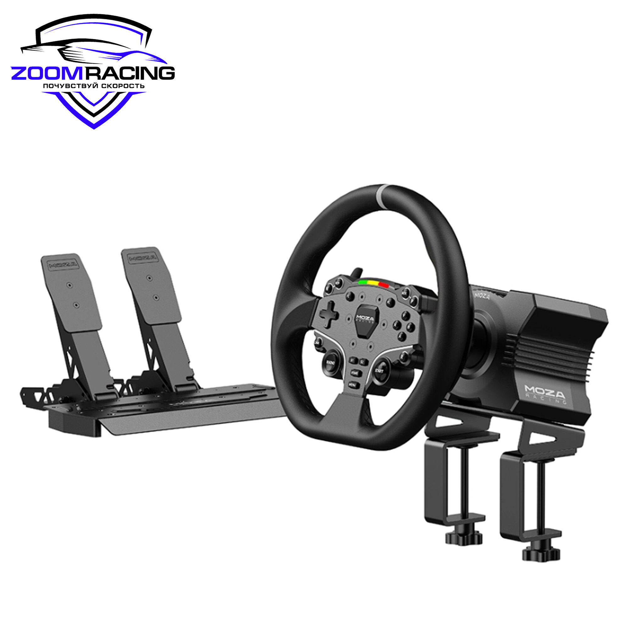 Игровой комплект MOZA Racing R5 Bundle: руль, база, педали для симрейсинга