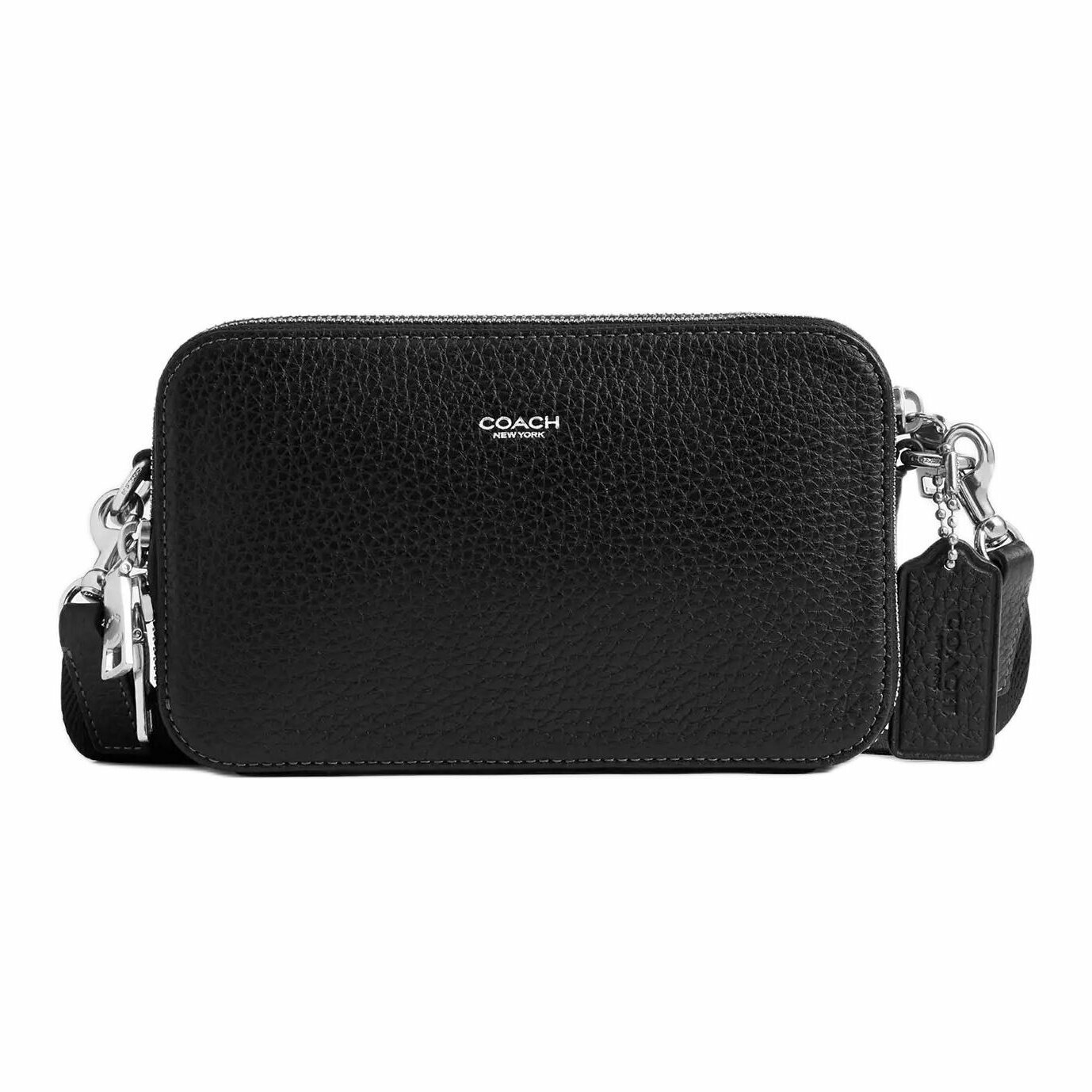 Сумка Coach, фактура матовая, черный — фото 1