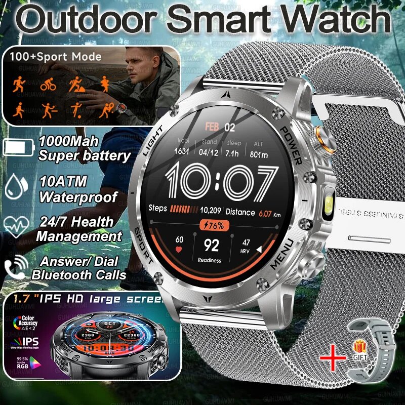 Умные часы Outdoor Smart Watch Silver Mesh Belt