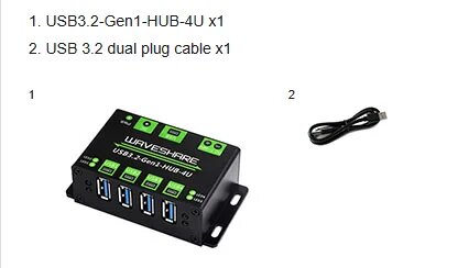 Waveshare 4-портовый USB 3.2 Gen1 хаб