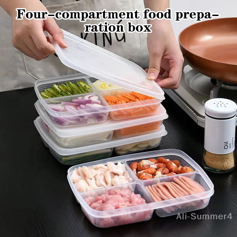 Прозрачные контейнеры для продуктов 4 шт