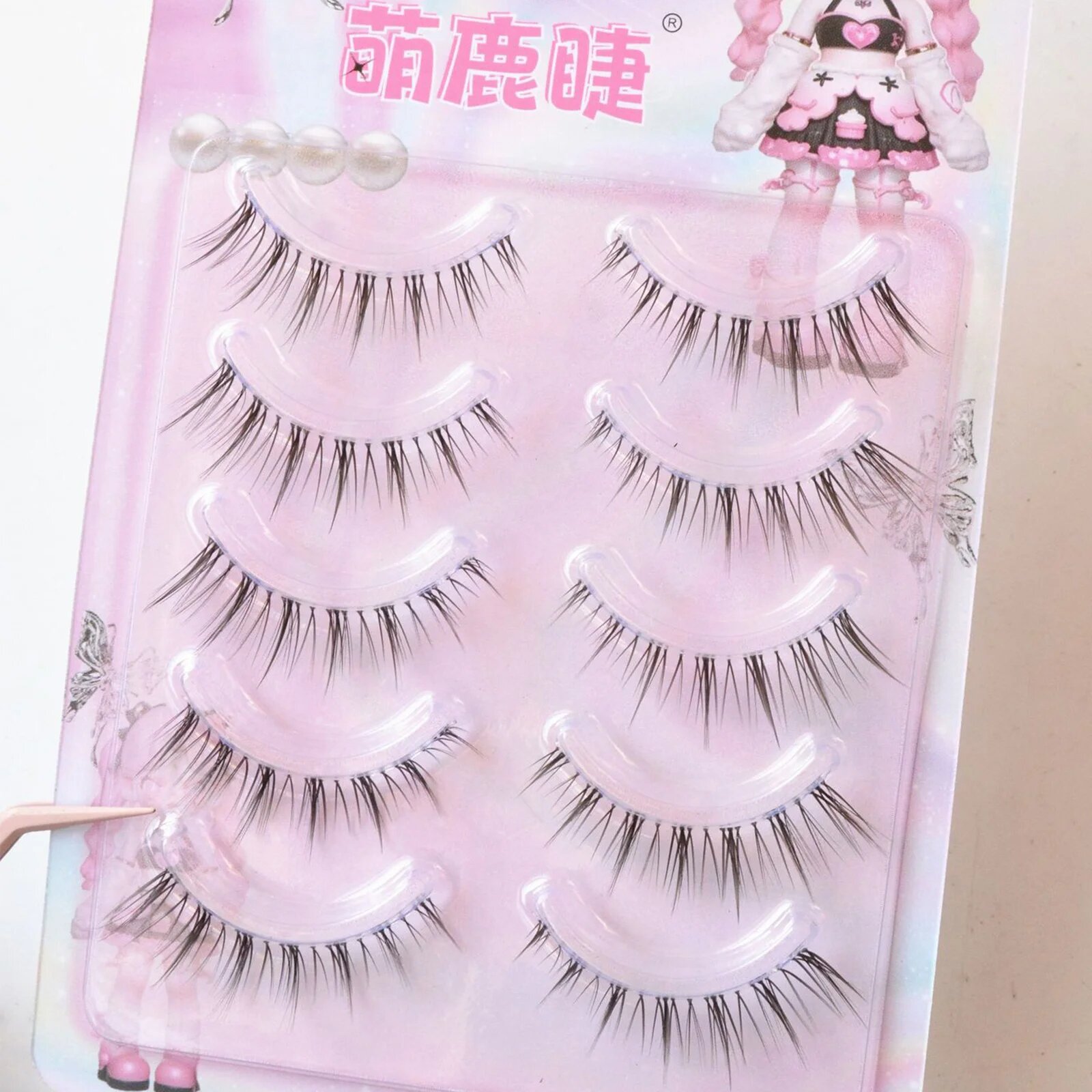 Cotremyp накладные ресницы Fox-Style 8-12 мм Clear fox-eye