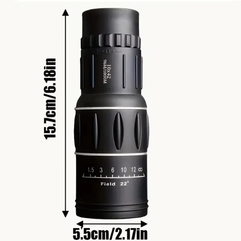 Монокуляр 10x42 FMC, черный