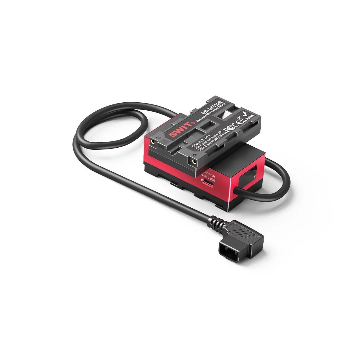 DB-DF570R 270 ° Вращающаяся двухсторонняя батарея-муляж NP-F