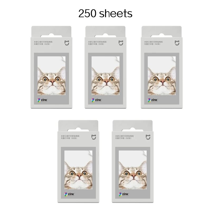 MIJIA зинк фотобумага для карманного принтера 1S, самоклеящаяся, 10/50 листов 250sheets Paper