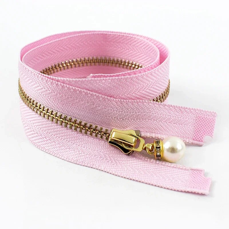 Meetee 3# металлические молнии 15/18/20/25/30 см ZA110-PinkxG, 30cm