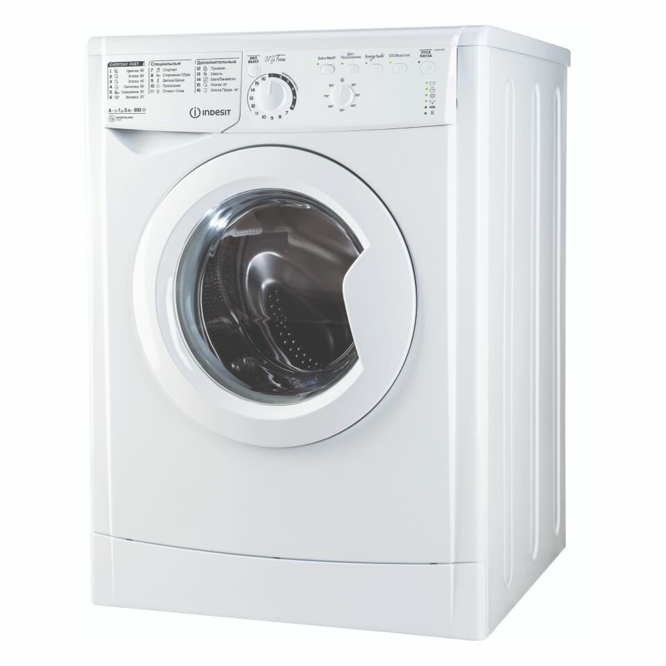 Стиральная машина Indesit EWSB 5085 CIS, 5 кг, 16 программ, отсрочка запуска, белый