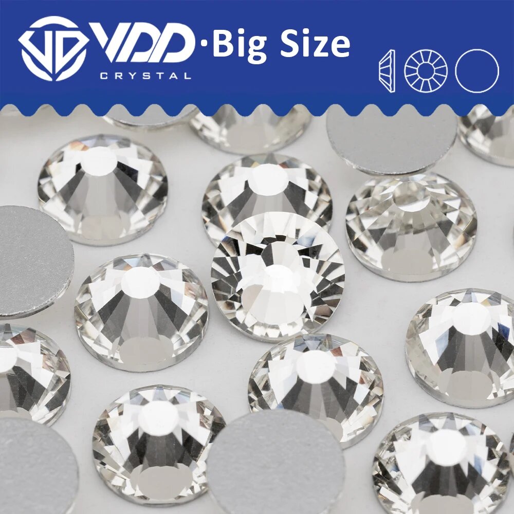 Стразы VDD SS34-SS50 для рукоделия SS34 (288pcs), Серебряный, 001 Crystal