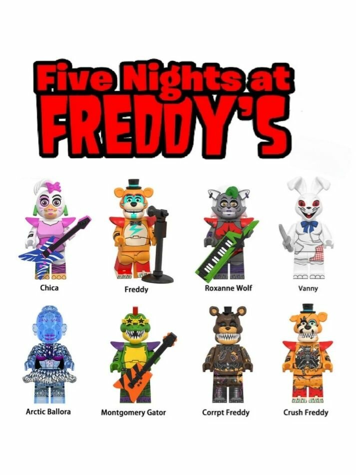 Минифигурки фнаф FNAF Five Nights at Freddy's (8шт.) 8 фигурок
