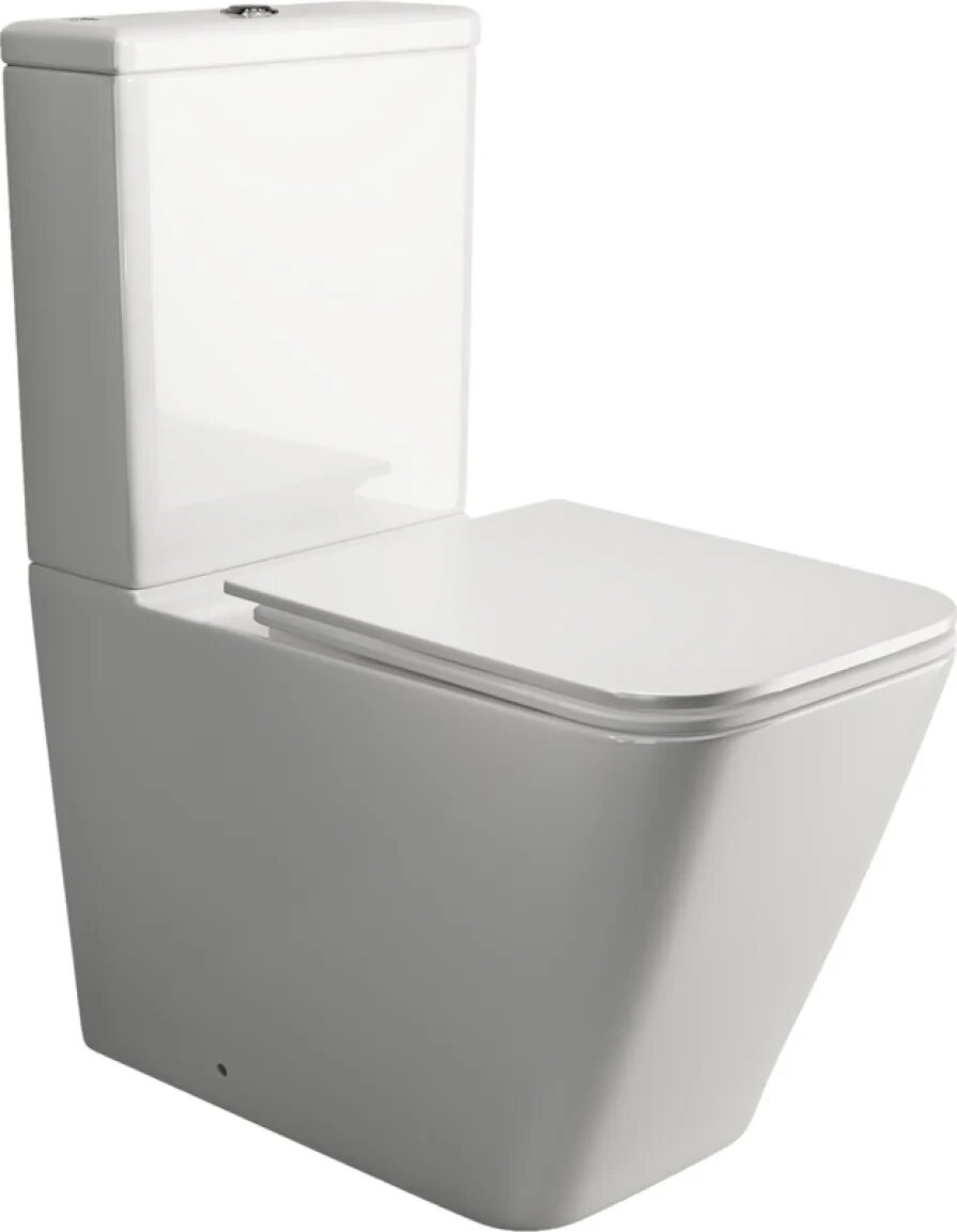 Унитаз-компакт напольный Ceramicanova Cubic CN1803 с микролифтом, безободковый