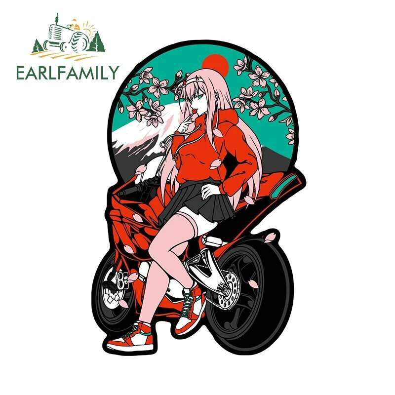 EARLFAMILY, 13 см × 8,8 см, мотоциклетные, нулевые, два аниме, автомобильные наклейки, персональные, крутые, дизайнерские наклейки, красивые, устойчивые к царапинам автомобильные товары