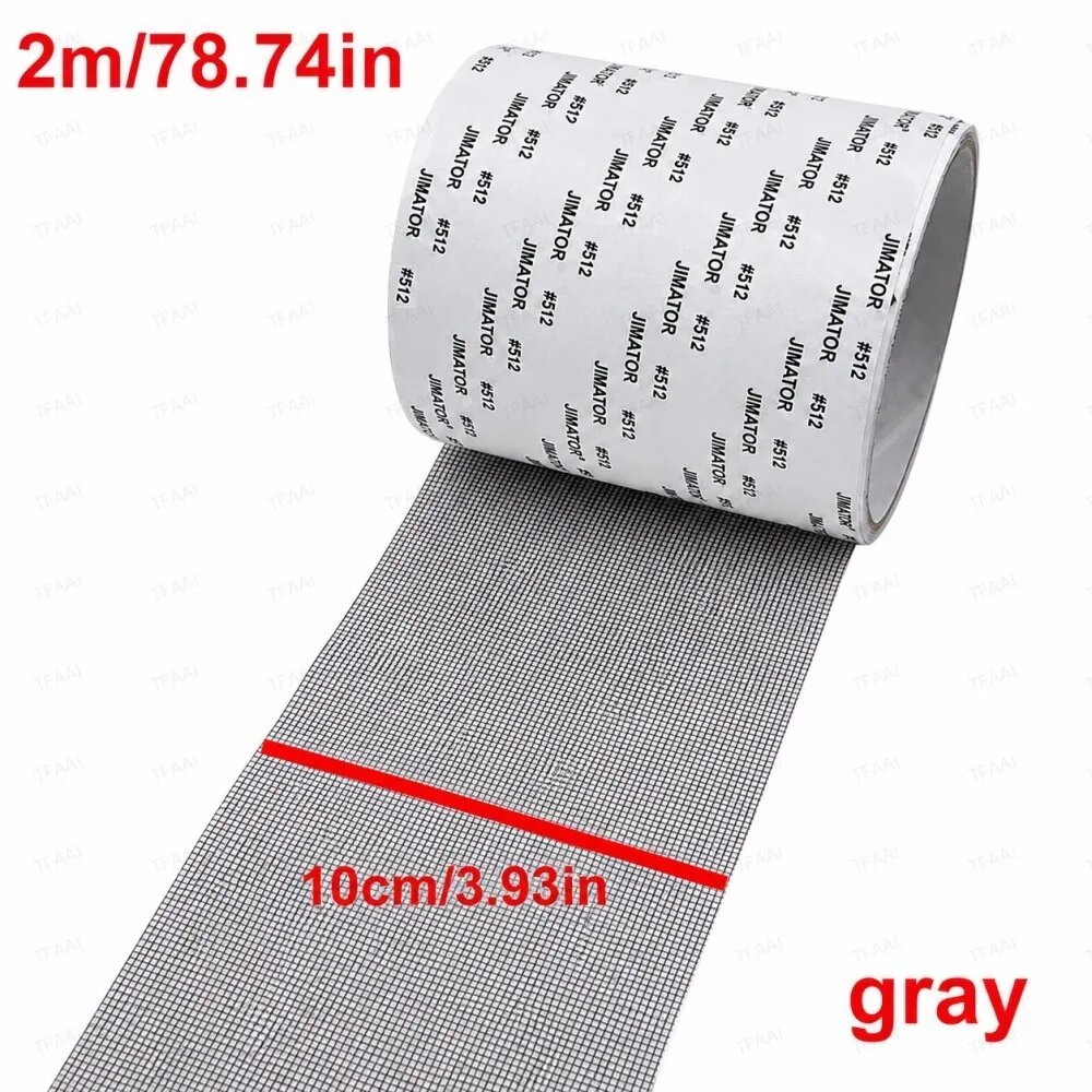 Лента для ремонта оконных сеток TFAAI 2м Серый, 10cmx2m grey