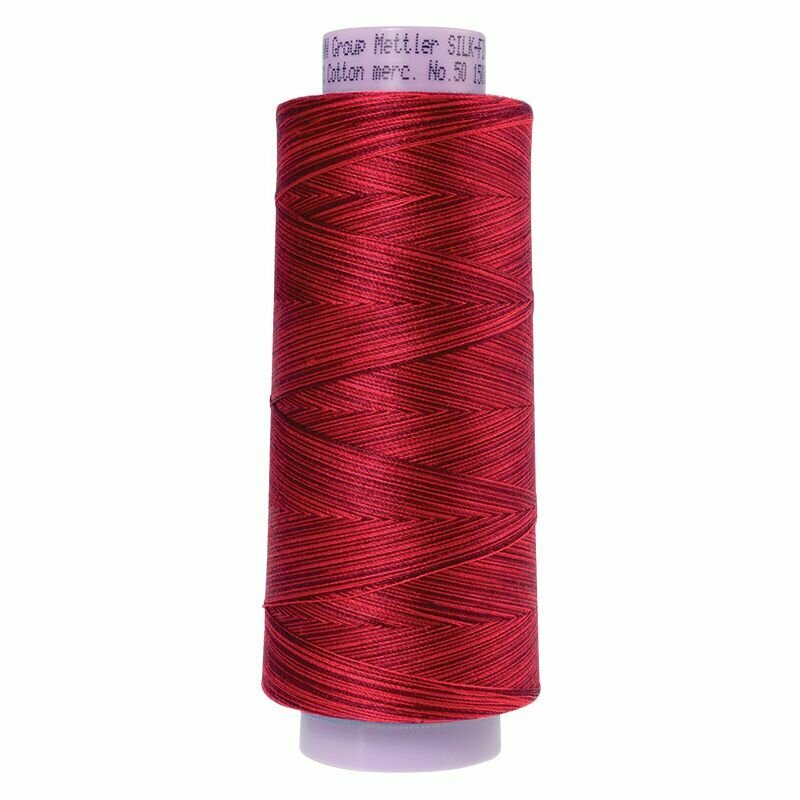 Нить для машинного квилтинга METTLER "Silk Finish", Multi Cotton 50, 1372 м, цвет 9845, Midnight Garnet