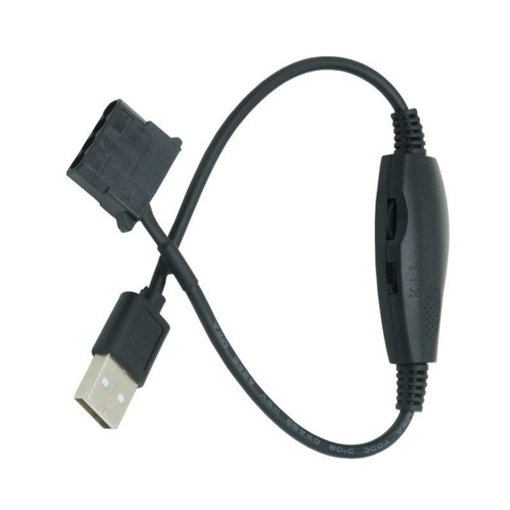 Кабель-переходник USB на 4Pin 5V-12V для вентилятора, Большой 4-КОНТАКТНЫЙ