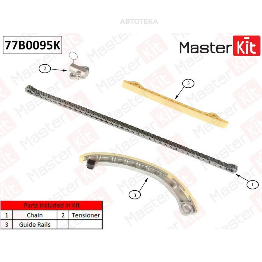 Комплект цепи ГРМ SUZUKI IGNIS II/JIMNY/SWIFT III/SX-4 M13AM15AM16A 01- 77B0095K MASTERKIT 77B0095K
