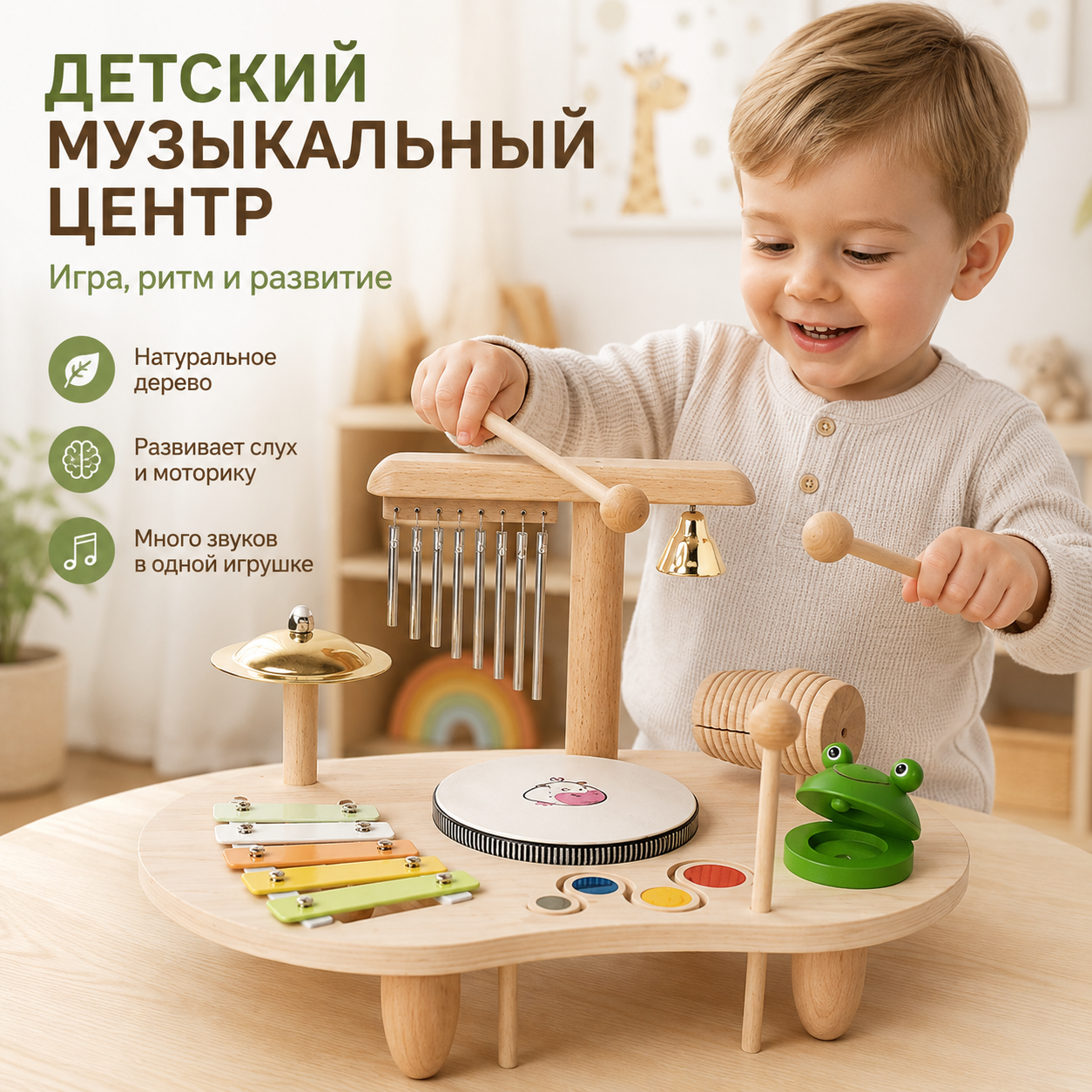 Детские музыкальные инструменты, ксилофон, барабаны, развивающие игрушки, подарки на Новый год