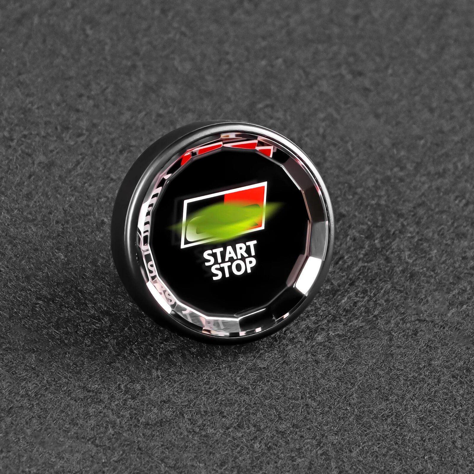 Защитная накладка на кнопку запуска/остановки двигателя Crystal Start Stop для Toyota Black, Черный
