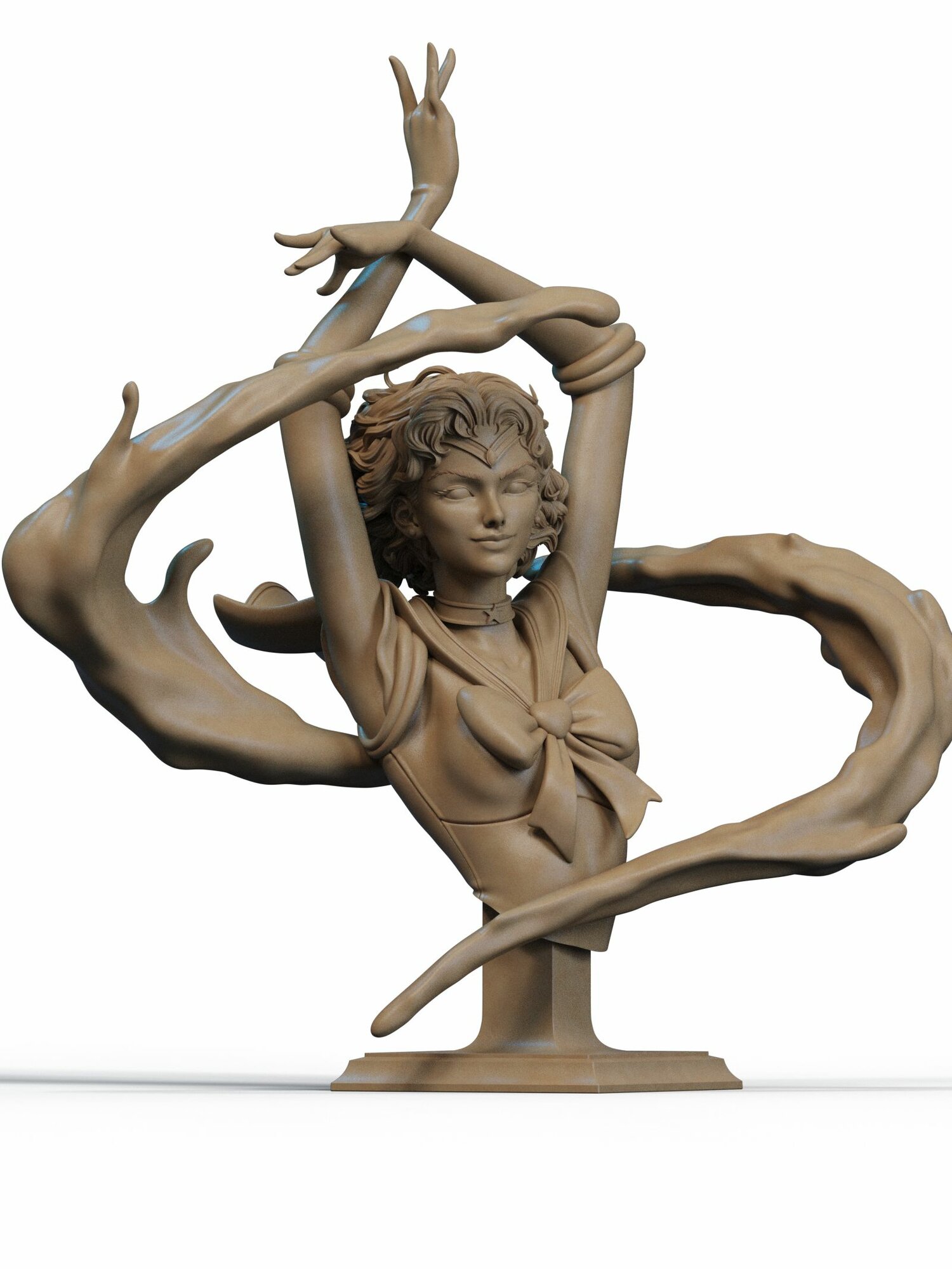 Сборная модель Mercury (Sailor Moon), бюст, 100мм для покраски