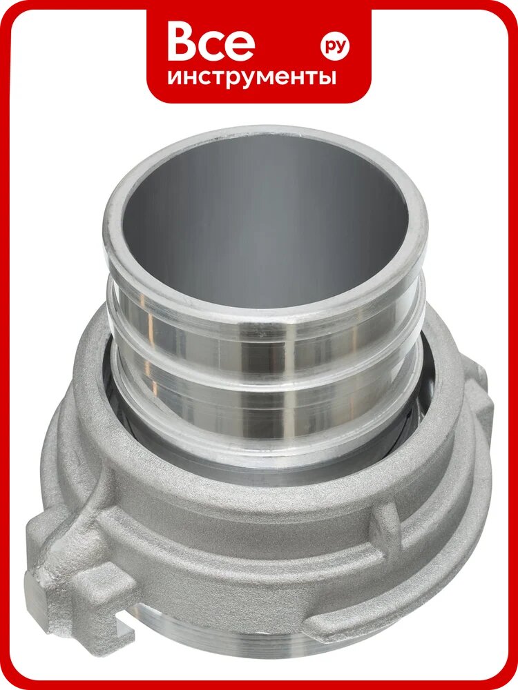 Головка рукавная HC-80 (3") Denzel 99608, пожарная головка из нержавеющей стали, элемент системы противопожарной защиты