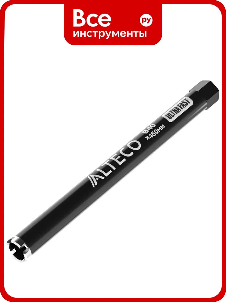 Алмазная коронка ALTECO Ultra Fast 40х450 93526 для армированного бетона и камня, мокрое сверление