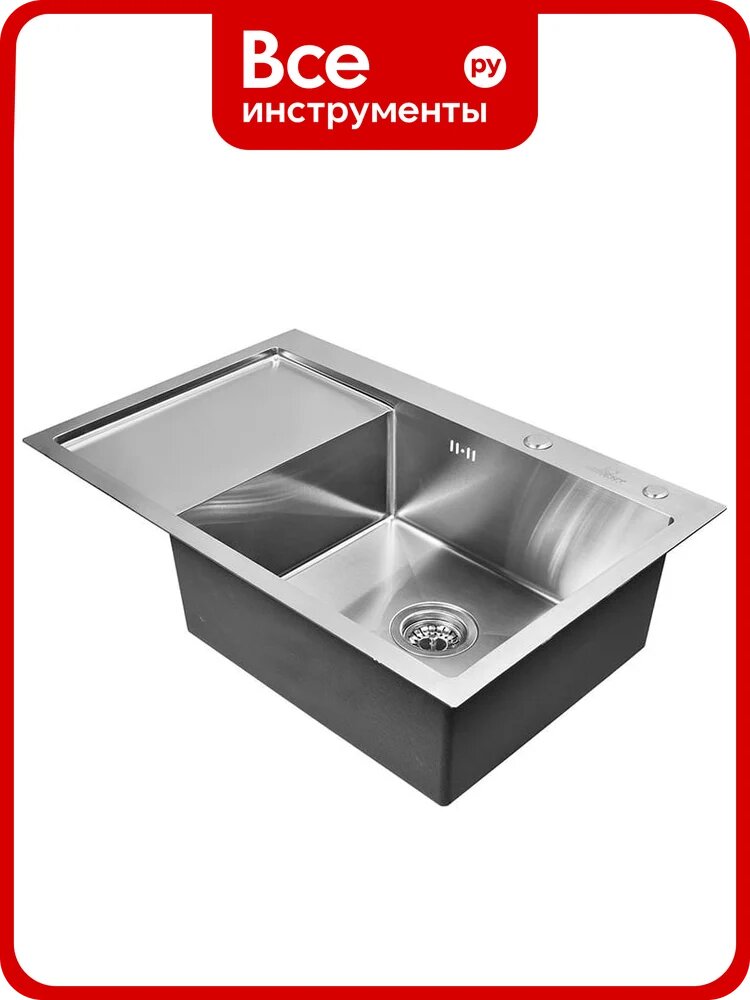 Кухонная мойка из нержавеющей стали WISENT 7851-R 78x51см WS37851-R/WGER013