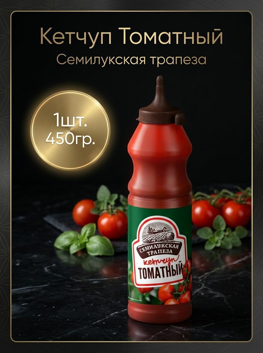 Кетчуп Томатный 1шт. 450гр. Семилукская трапеза. натуральный состав
