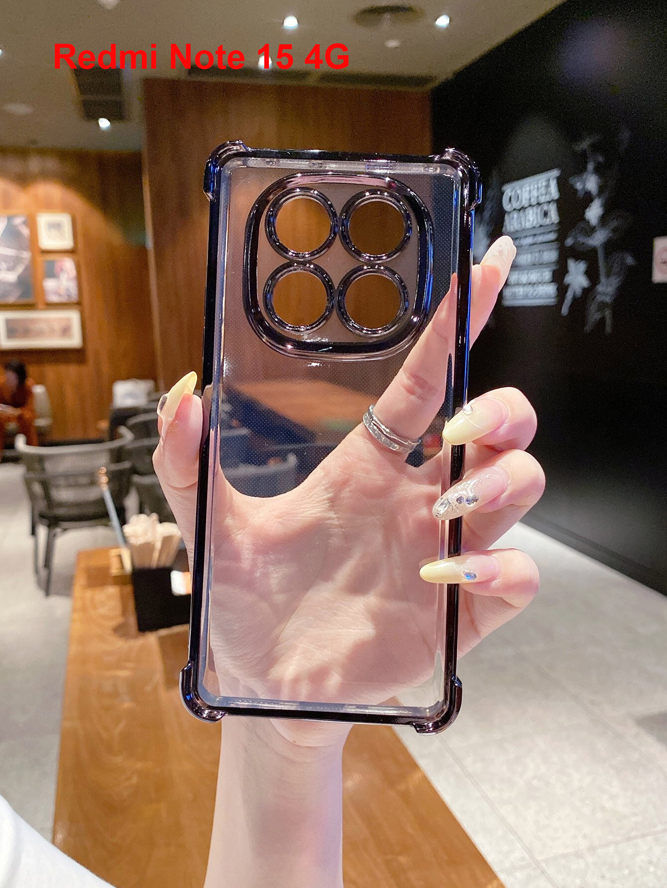 Для Redmi Note 15 4G Чехол для телефона с прозрачным покрытием противоударный чехол