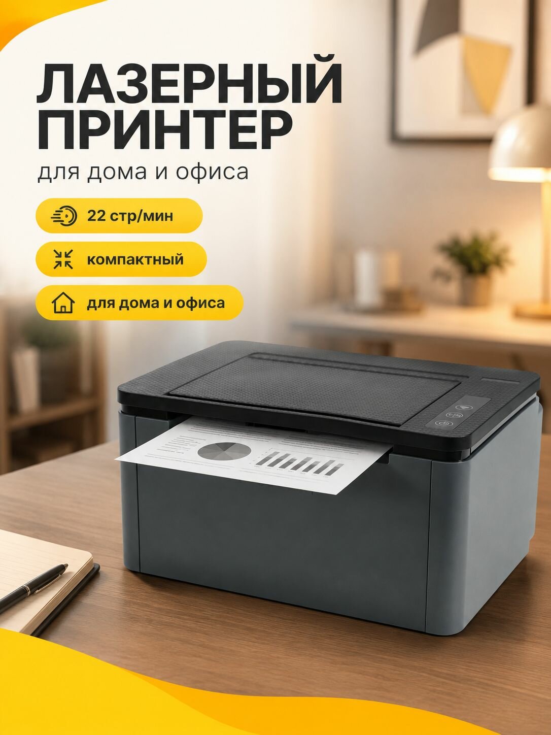 Принтер лазерный МФУ для дома и офисе
