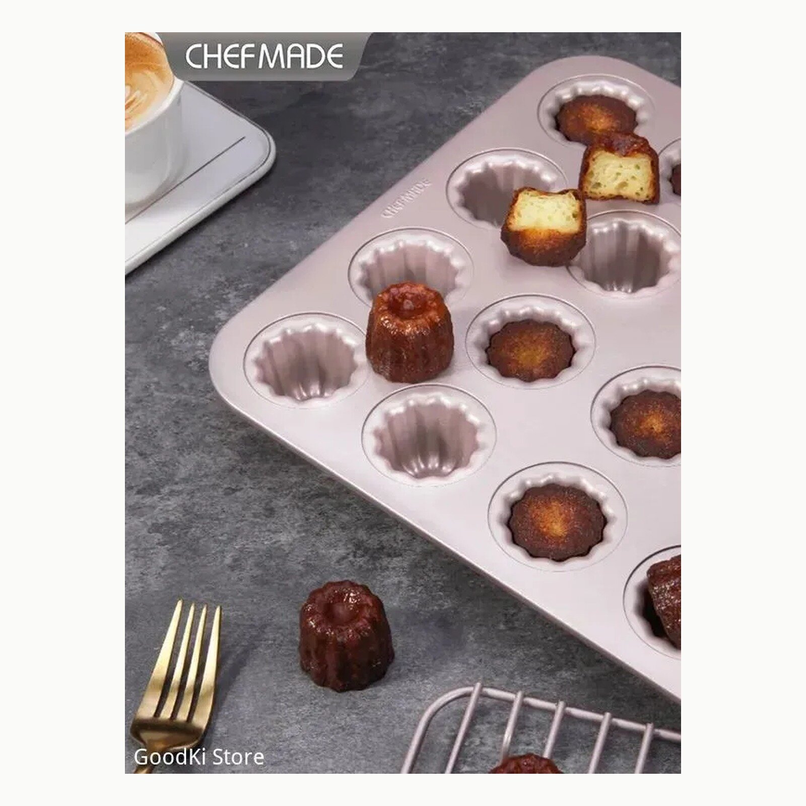 Форма для выпечки CHEFMADE для канеле, прямоугольная, 25.7 см x 32.7 см, 1 шт