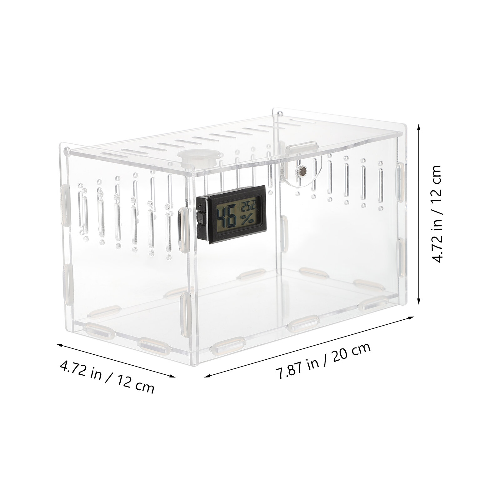 Акриловый террариум 20x12x12 см для содержания мелких животных, прозрачный дизайн