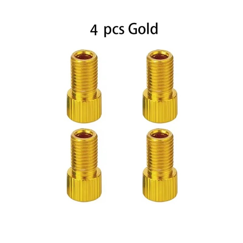 4 шт. адаптеры Presta-Schrader, gold