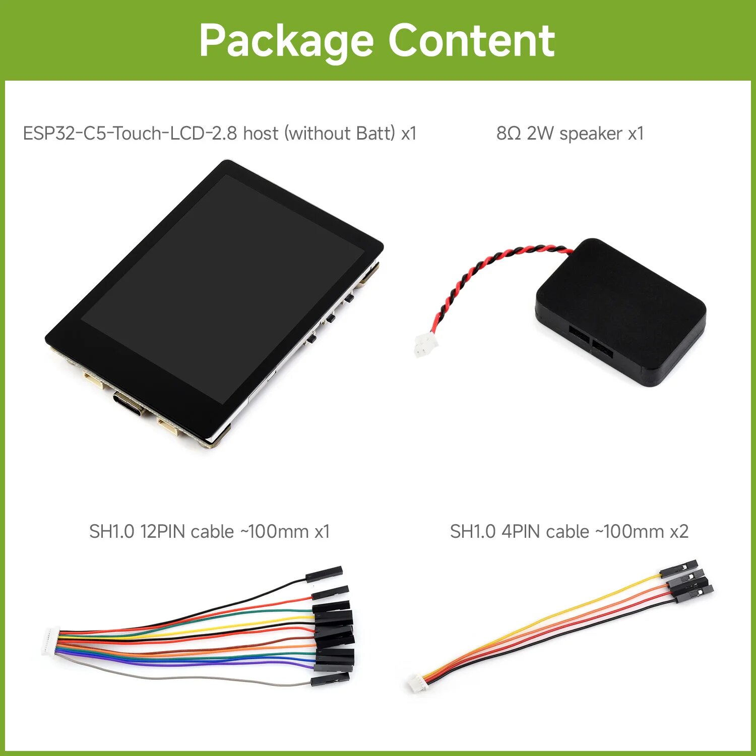 Waveshare ESP32-C5 2,8-дюймовый емкостный сенсорный IPS-дисплей со встроенным интерфейсом SPI, разрешение 240 × 320, поддержка нескольких периферийных устройств