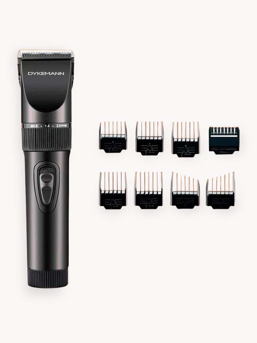 Машинка для стрижки волос и бороды Dykemann Friseur H11/Триммер мужской для волос, для бороды/ 8 насадок